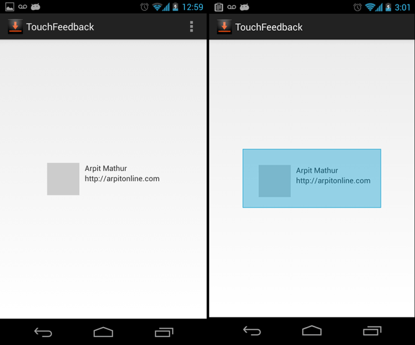 Android: Implementing Touch Feedback on Views – Code Zen